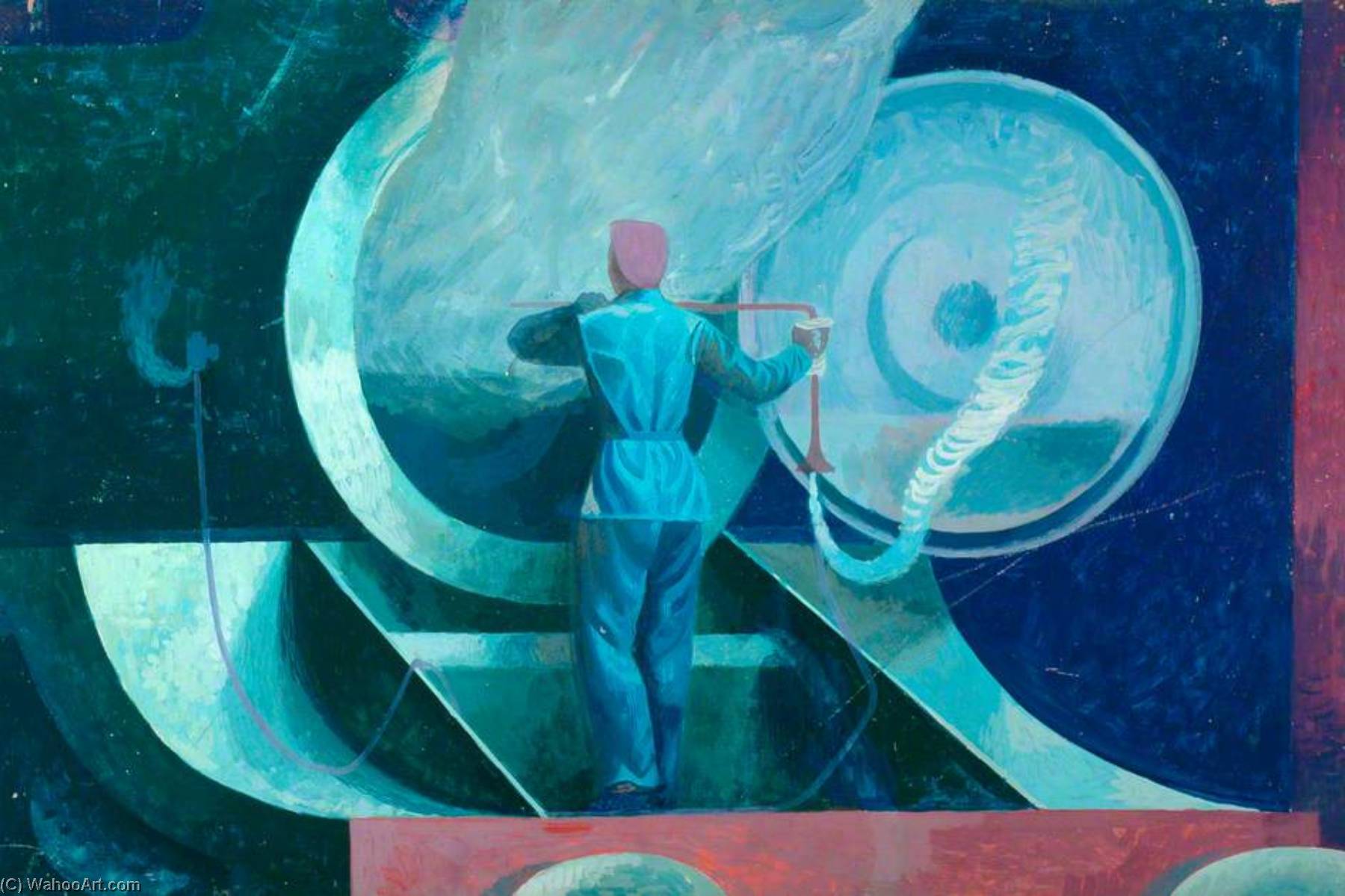 Riproduzioni D'arte Del Museo St Pancras, pulizia Yard, 1945 di Cliff ...