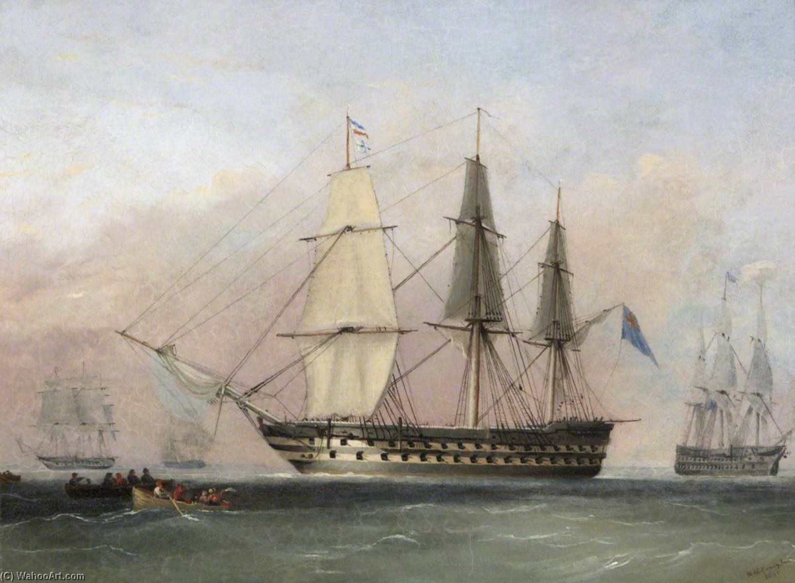 Riproduzioni D'arte Del Museo HMS `Powerful`, 1840 di Nicholas Matthew ...